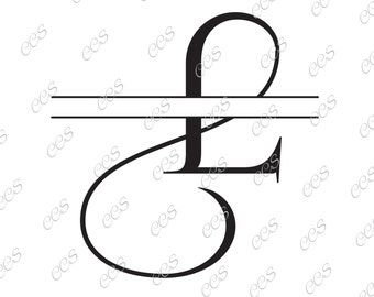 Split letter l | Etsy