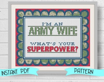 Army cross stitch | Etsy