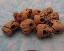 Unique bone skull bead related items | Etsy