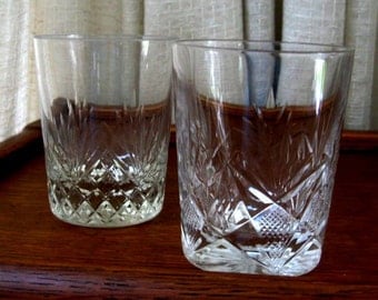 Diamond cut glass | Etsy