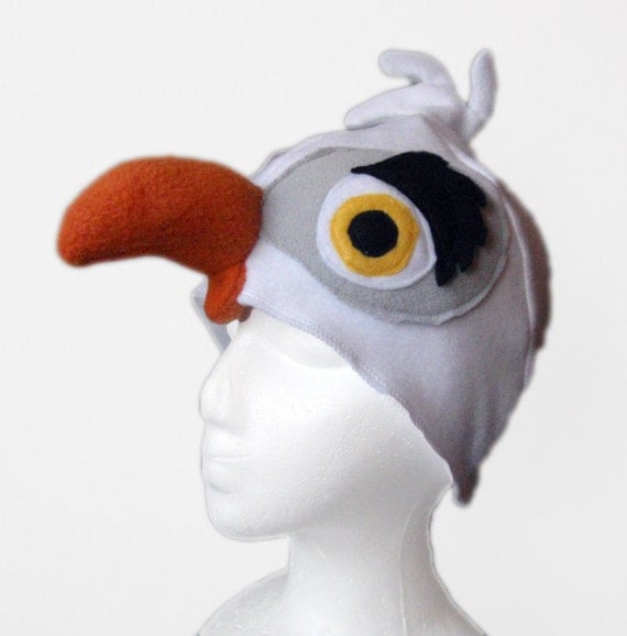 Seagull Hat. Toddler to Adult. Ocean Bird Fleece. by lilecreations