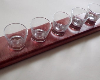 beer taster paddle cherry wood by newberry on Etsy