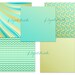 Turquoise digital paper Gold and turquoise digital paper Gold