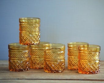 Amber textured glass | Etsy