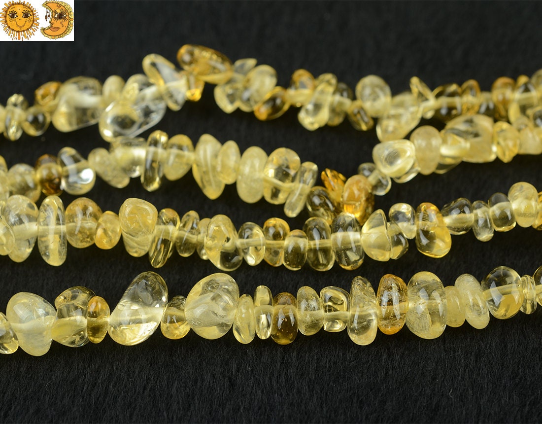 35 inch strand of Citrine chip beads,nugget beads 5-8mm | diybeads888