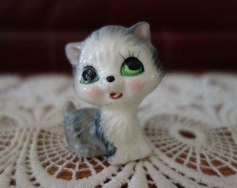 Painted ceramic cat | Etsy