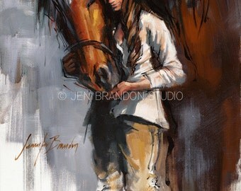 Custom Horse & Pet Portraits & Original Oil by JenBrandonStudio