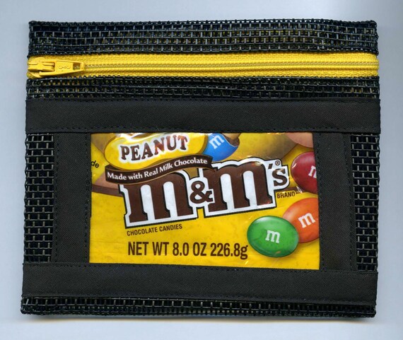 M & M Peanut Pet Screen Coin Purse Up-cycled Candy Wrapper