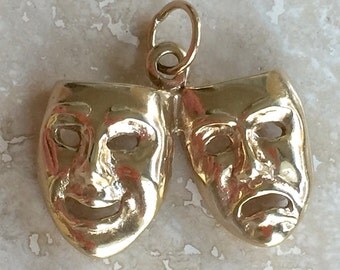 Drama masks charm | Etsy
