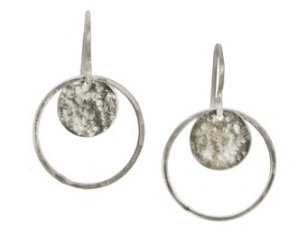 sterling silver hoop earring designer hoop by BertoniJewelry