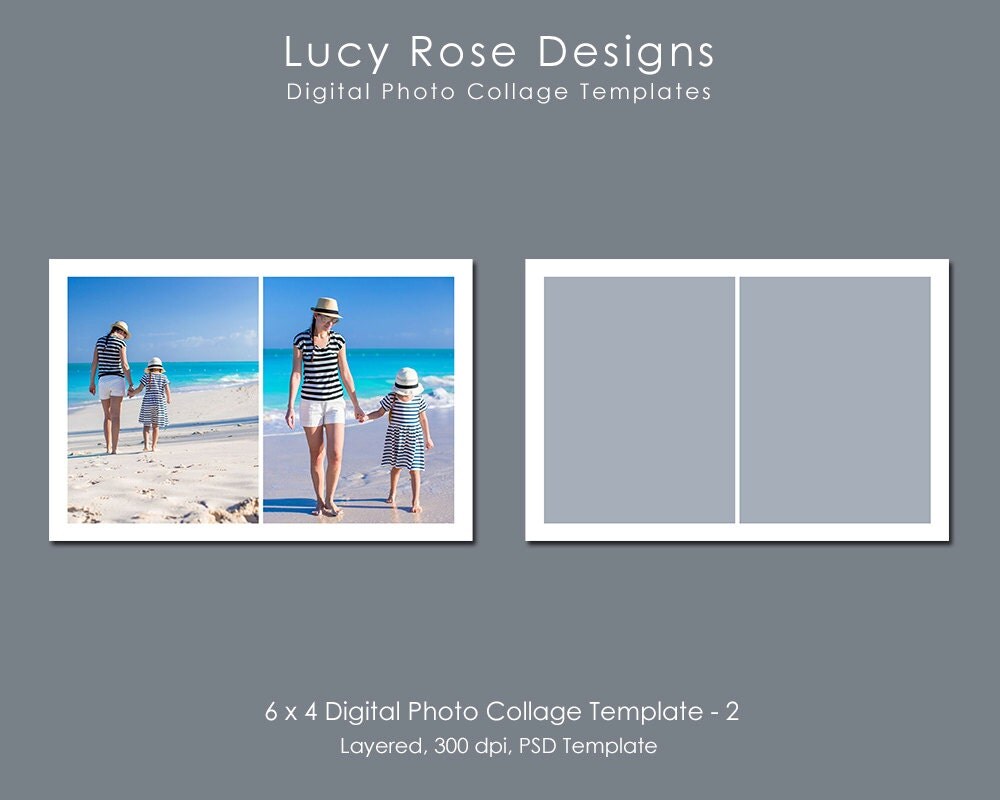 6 X 4 Photo Collage Template 2