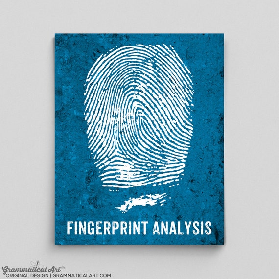Forensic Science Poster Fingerprint Analysis Science Print