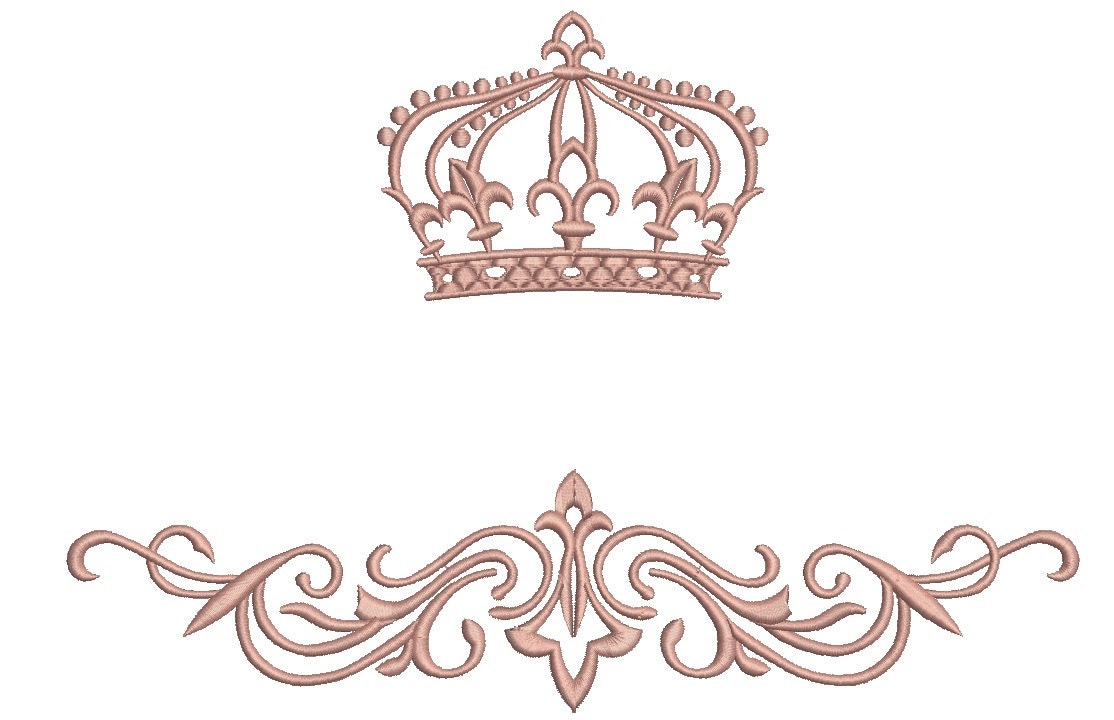 crown embroidery design Instant Download