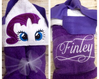 Twilight Pony Hooded Bath Towel/ Custom MLP Hooded Towel/