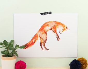 Leaping fox | Etsy