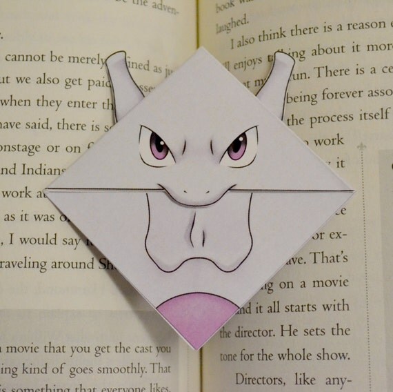 Mewtwo Bookmark by MomosMakery on Etsy