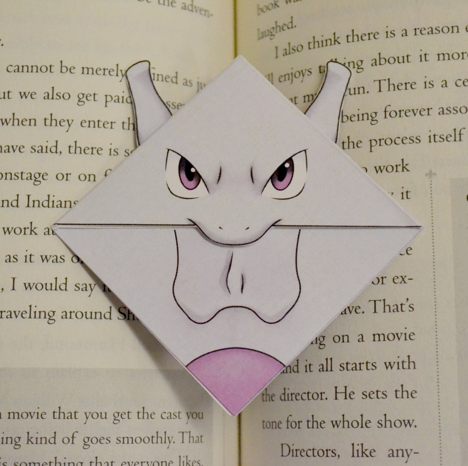 Mewtwo Bookmark by MomosMakery on Etsy
