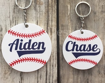 Baseball keychain | Etsy