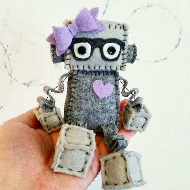 Plush Robots and Felt Patterns by GinnyPenny on Etsy