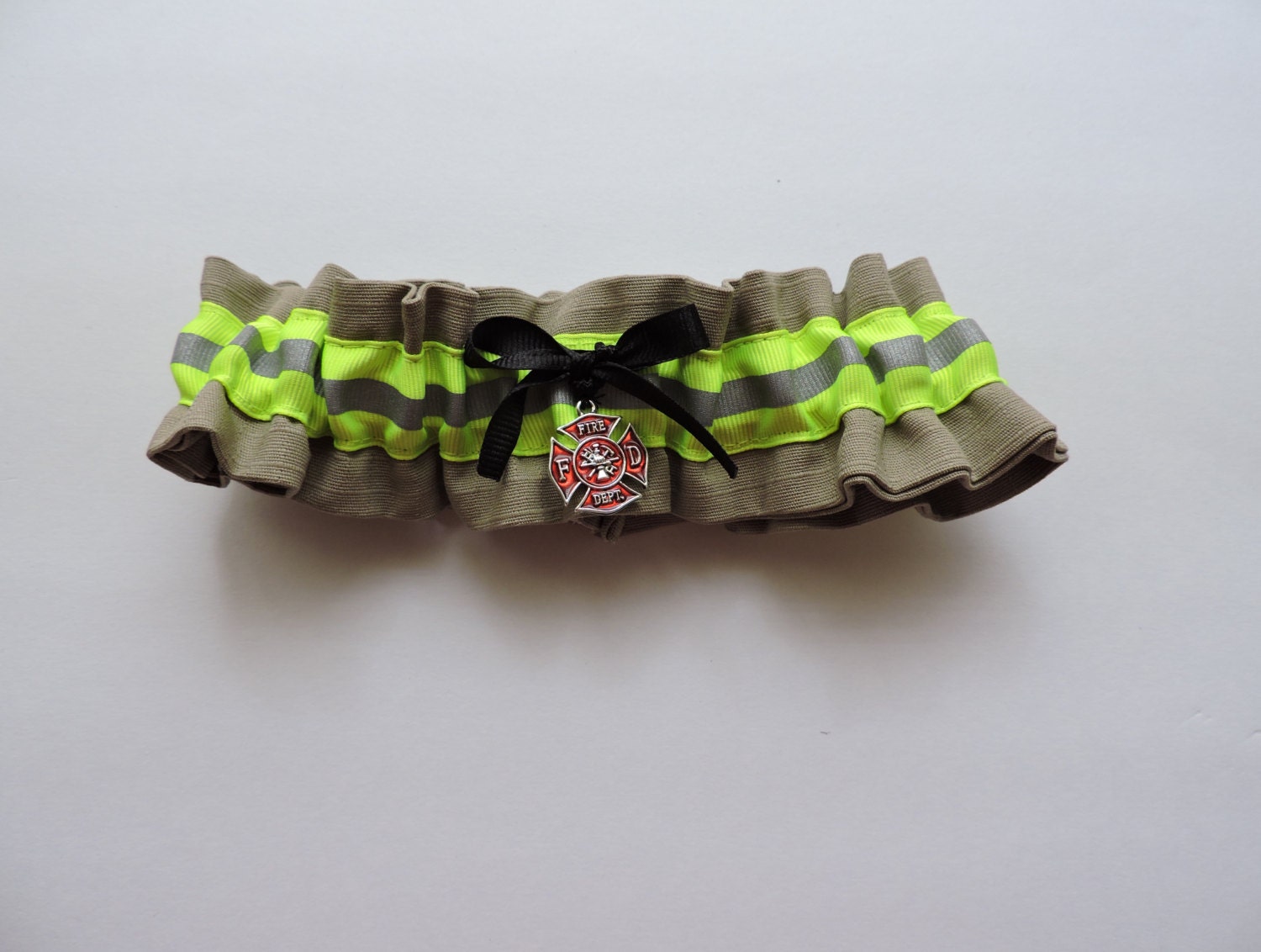 Firefighter wedding garter With optional name by SimplySweetByB