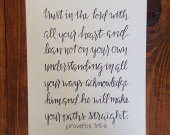 Proverbs 3 5 6 | Etsy