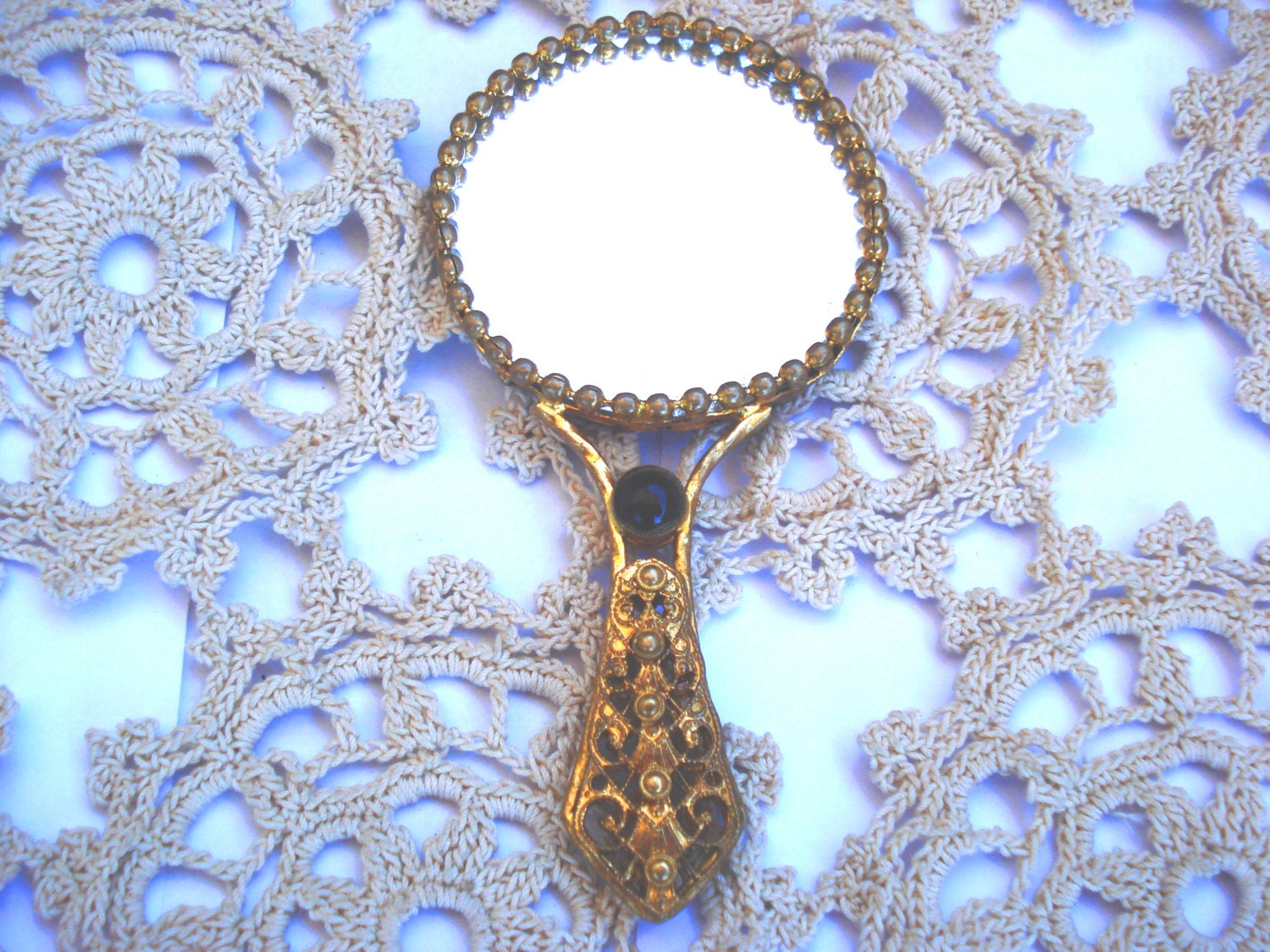 Antique Art Nouveau Portrait Lady Hand Mirror/Gifts for Her/Victorian ...