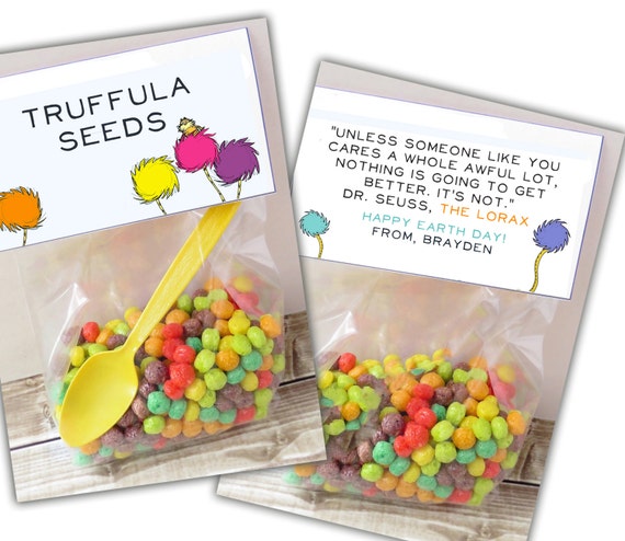 Printable Earth Day Truffula Seeds Tag