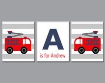 Popular items for fire truck wall art on Etsy