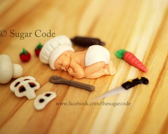 Chef cake topper | Etsy