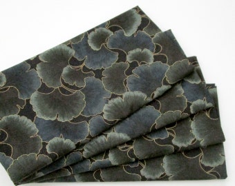 Cloth Napkins Sets of 4 Dapper Foxes Gray Orange by ClearSkyHome