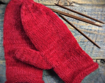 MADE TO ORDER Thrummed Mittens Hand Knit Grey and White Wool