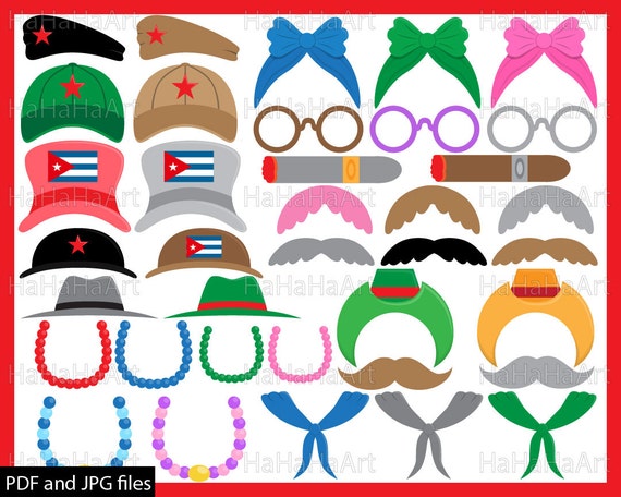 CUBA Props ClipArt PDF JPG Digital Graphic Design by HaHaHaArt