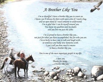 Brother poems | Etsy