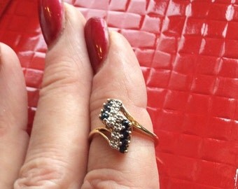 Diamond chip ring | Etsy