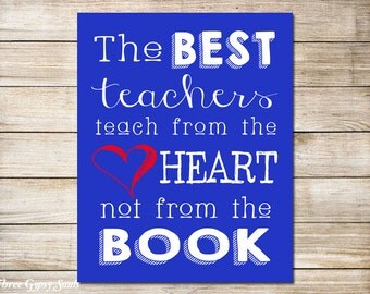 Teach from the heart | Etsy