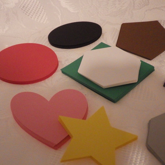 Basic Shapes Die Cut Pack 132 pc set Paper Shapes School