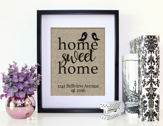 Personalized Address Sign House Warming Gift New Home