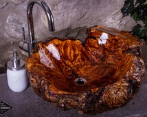 Unique wood vessel sink related items | Etsy