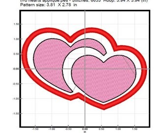 Two hearts design | Etsy