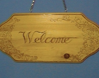 Woodburned sign | Etsy