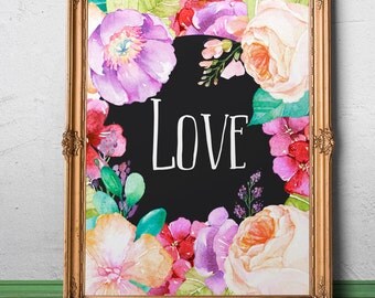 Love wall art | Etsy