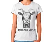 Unique goat tee related items | Etsy