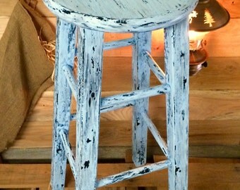Painted bar stool | Etsy