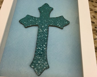 Baseball Cross Shadow box