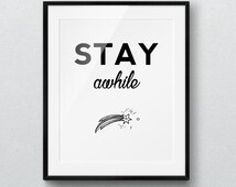 Unique stay awhile related items | Etsy