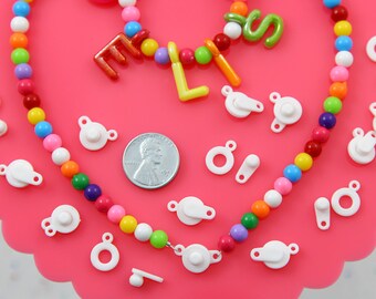 Plastic Bails 15mm Clear Round Transparent Plastic by delishbeads