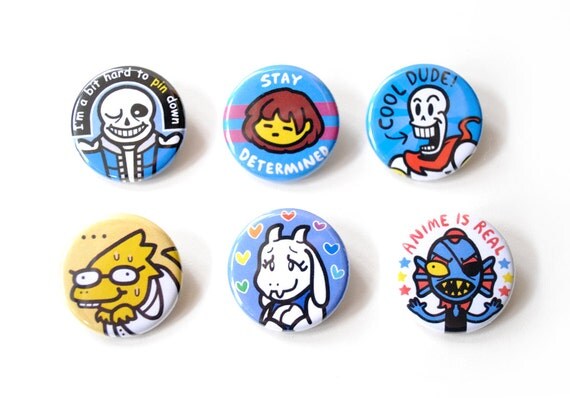 Undertale 6 Button Set