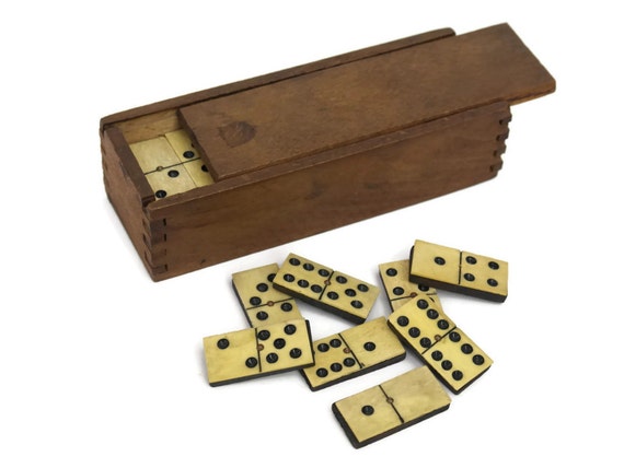 Antique Domino Set. French Domino Tile Game. by LeBonheurDuJour