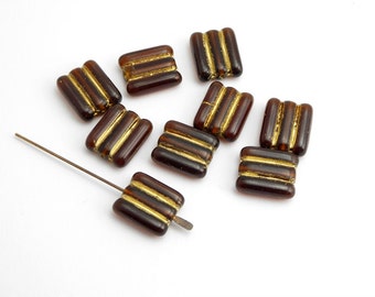 Rectangle glass bead | Etsy