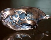 Hyena Skull Animal Skull Necklace Bronze White Bronze Sterling Silver ...